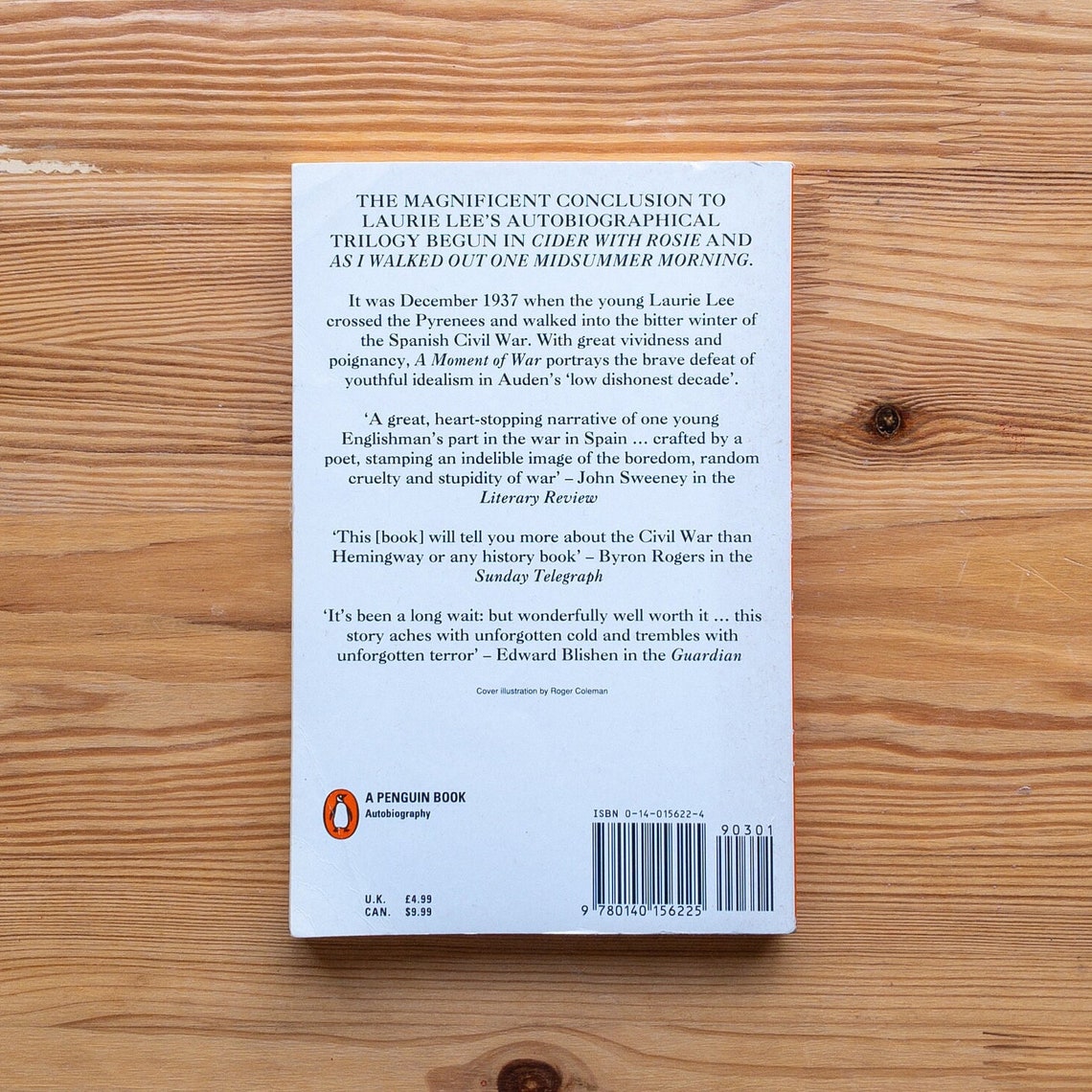 A Moment of War - Laurie Lee - Penguin Book Paperback - Etsy
