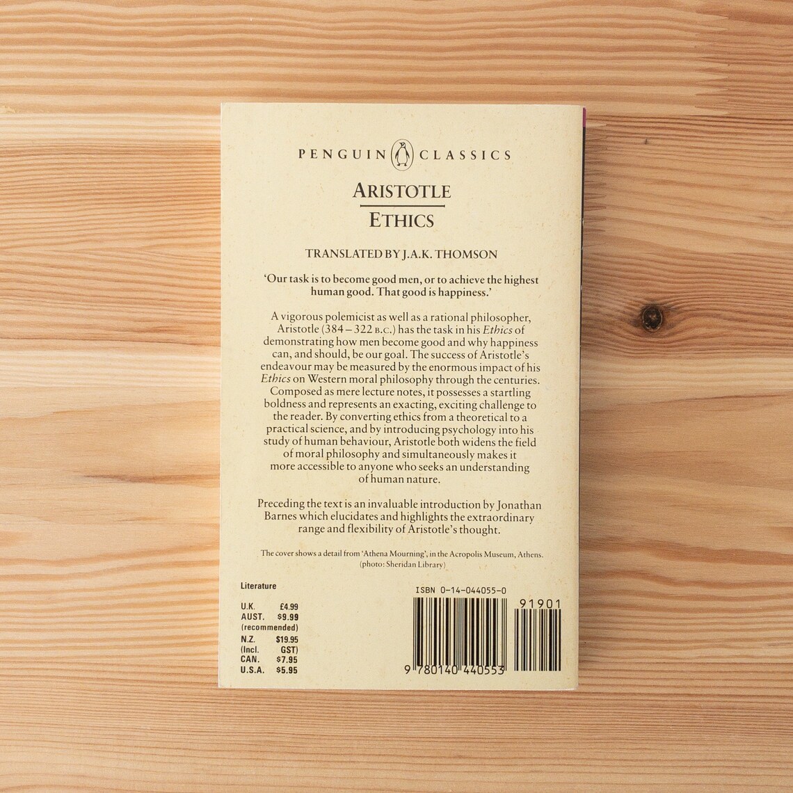 Ethics Aristotle Penguin Classics Paperback Books - Etsy