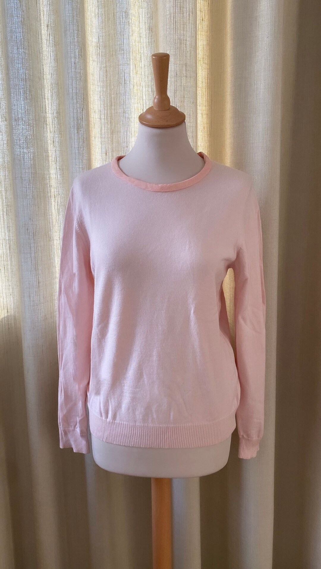 Vintage Light Pink Sweater in Extrafine Merino Wool - Etsy