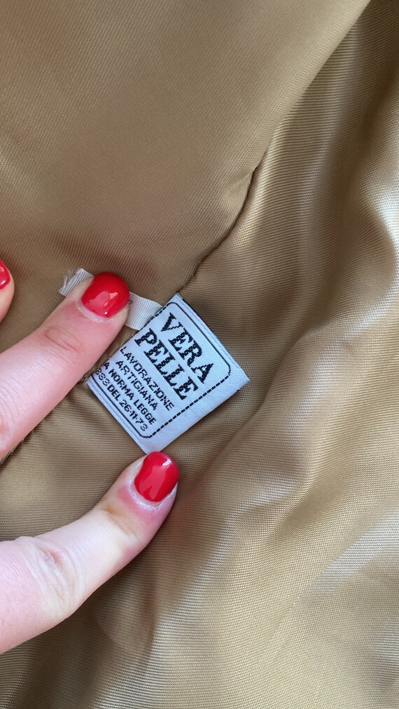 Vintage from 70's real leather toffee color blazer ja… - Gem