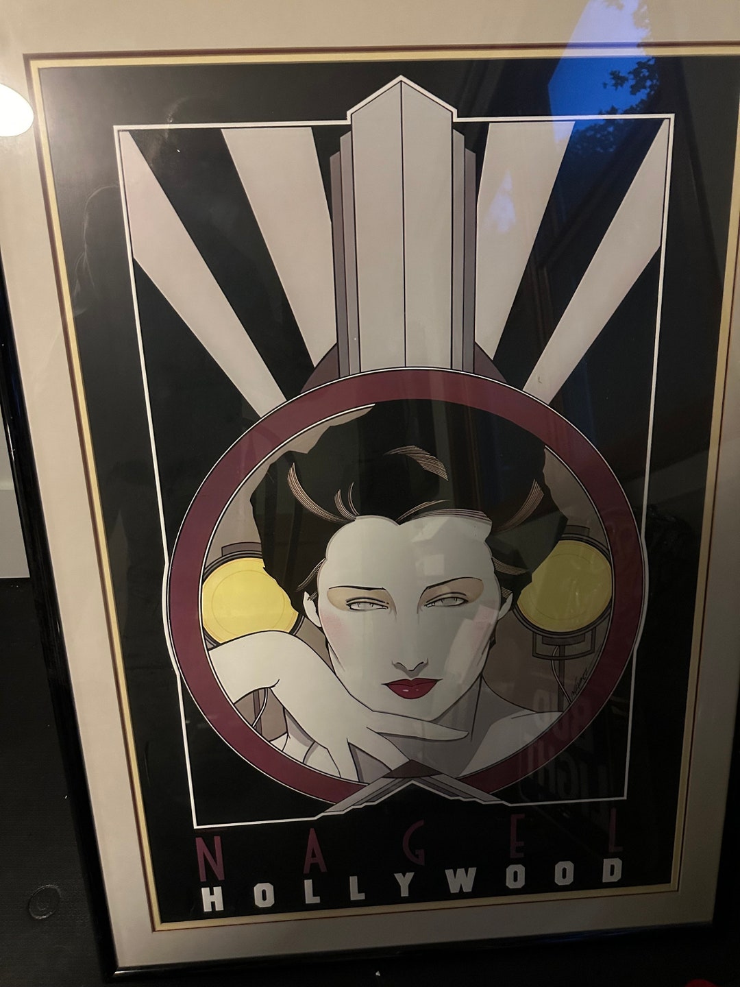 Patrick Nagel - Rare “hollywood” Studio Framed - Etsy