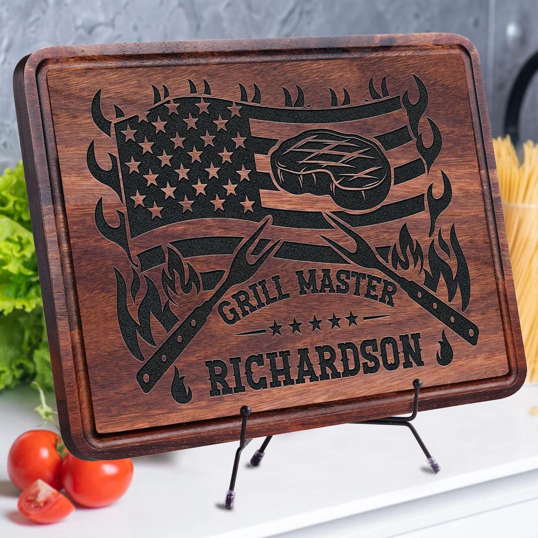 BBQ Gifts for Men, Cutting Board for Dad, Custom Grill Board ...