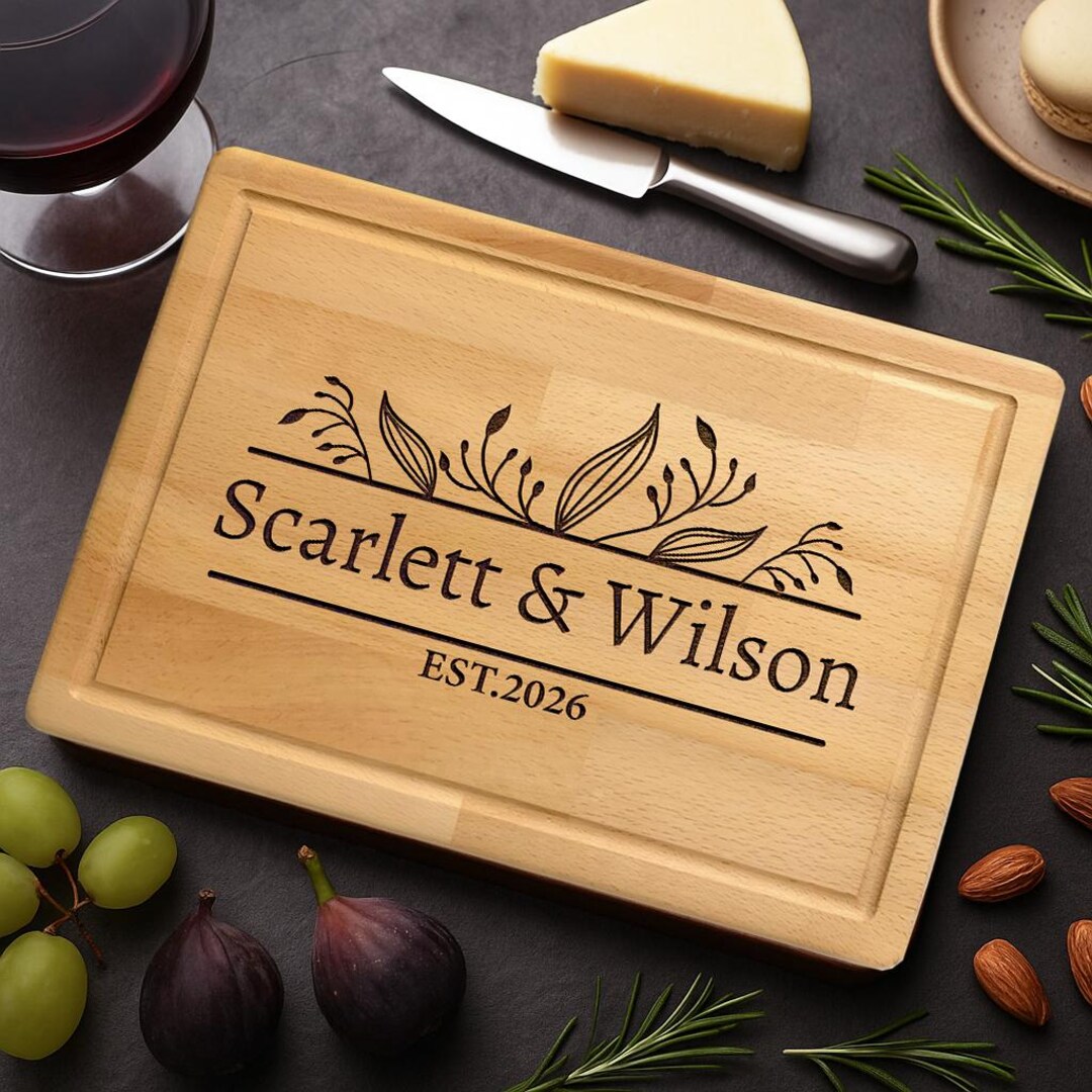 Personalized Initial Cutting Board, Custom Name Walnut Cutting Board ...
