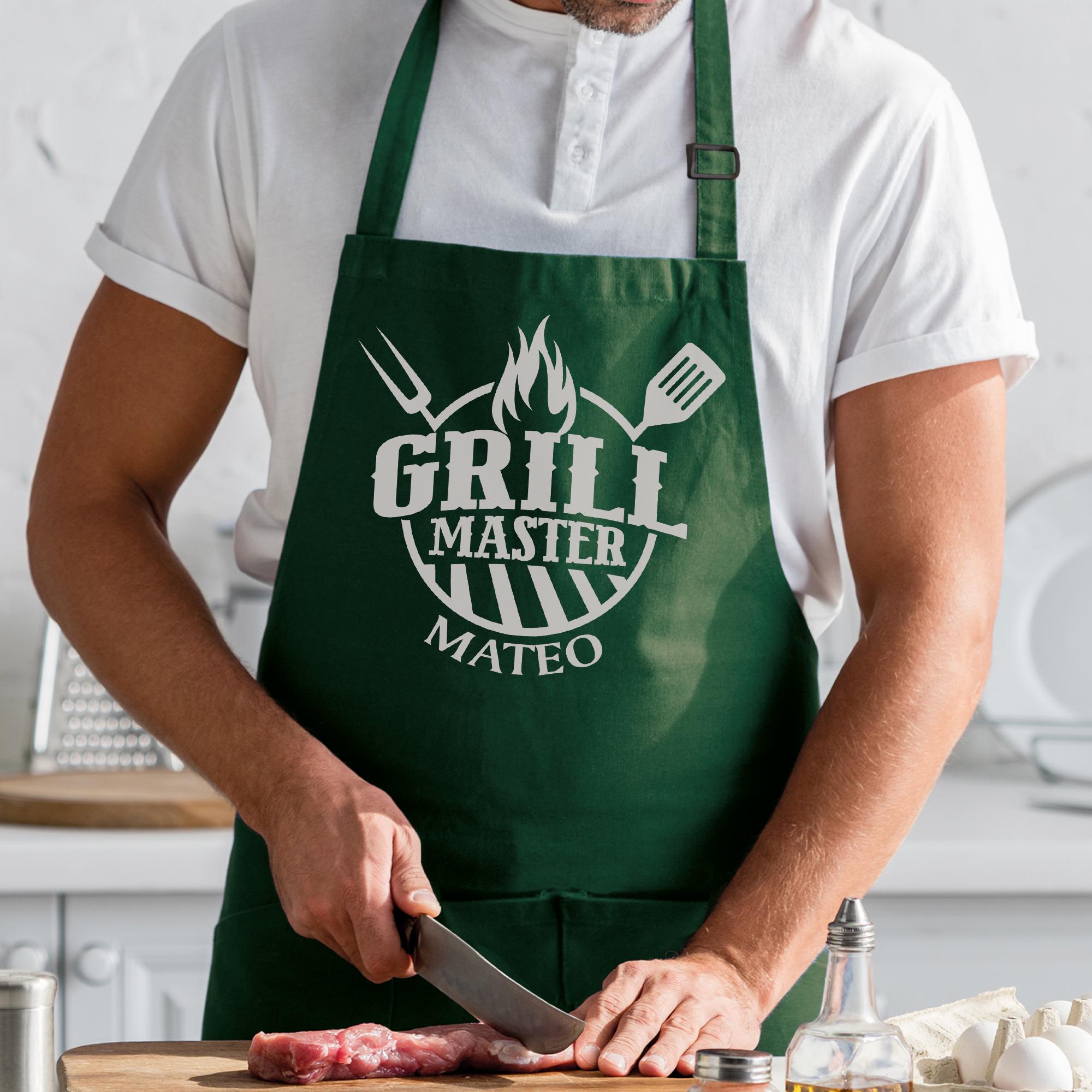 Personalized Grill Master Apron, BBQ Party Apron, Gift for Barbecue ...