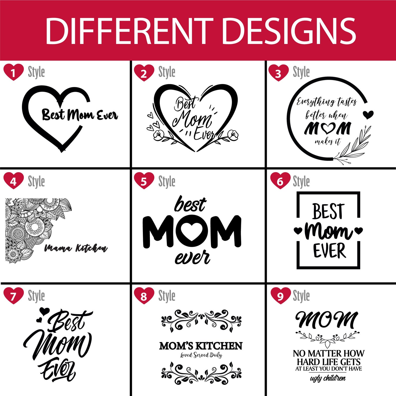 Personalized Mom's Kitchen Design Cutting Board, Gifts for Mom and ...