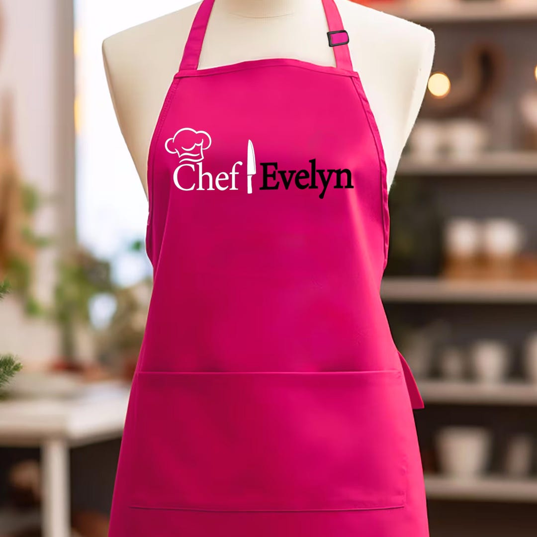 Custom Head Chef Apron, Printed Apron, Personalized Matching Apron ...