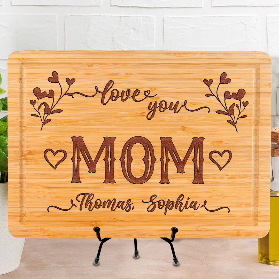 Personalized Mom's Kitchen Design Cutting Board, Gifts for Mom and ...