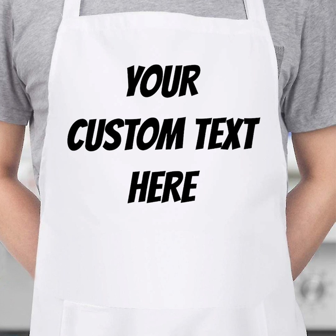 Personalized Apron, Unisex Apron, Custom Text Apron for Men Women, Chef ...