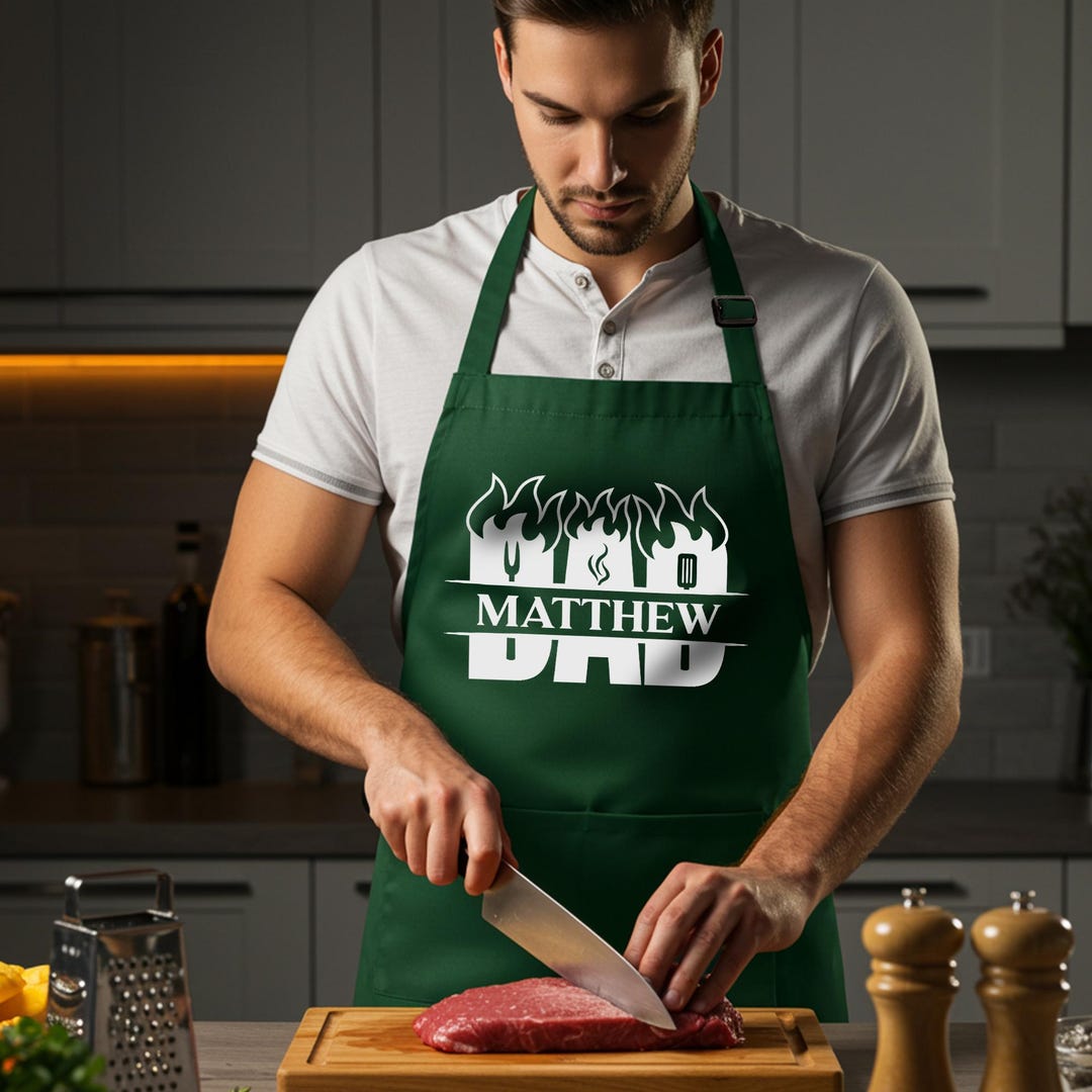 Custom Chef Apron, Apron for Men, Birthday Gift for Men, Father's Day ...
