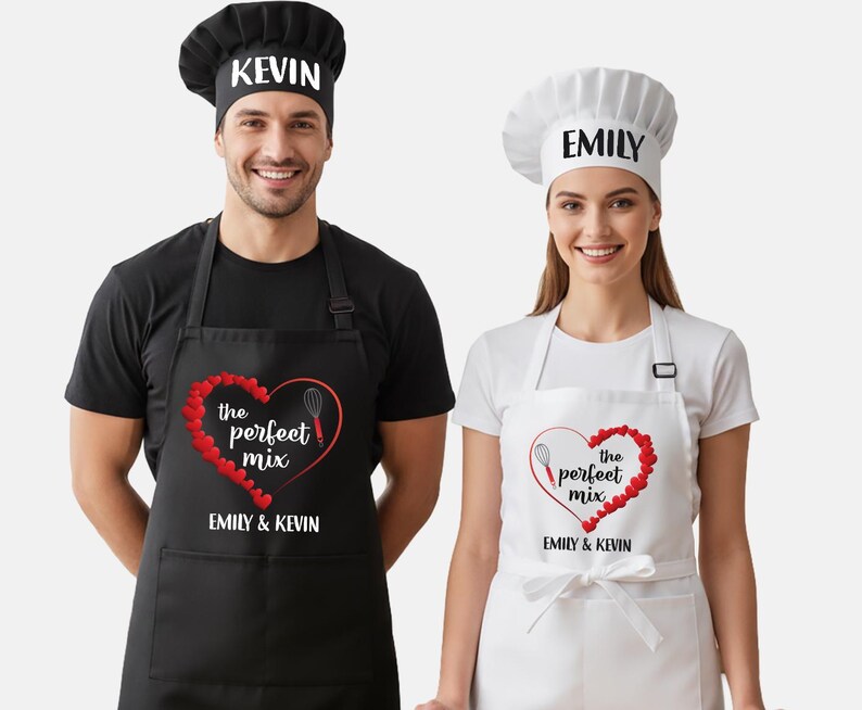 Personalized Couple Apron, Custom Name Kitchen Apron, Meals Made With ...