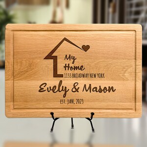Personalized Cutting Board, Custom Address Engraved Board, New Home ...