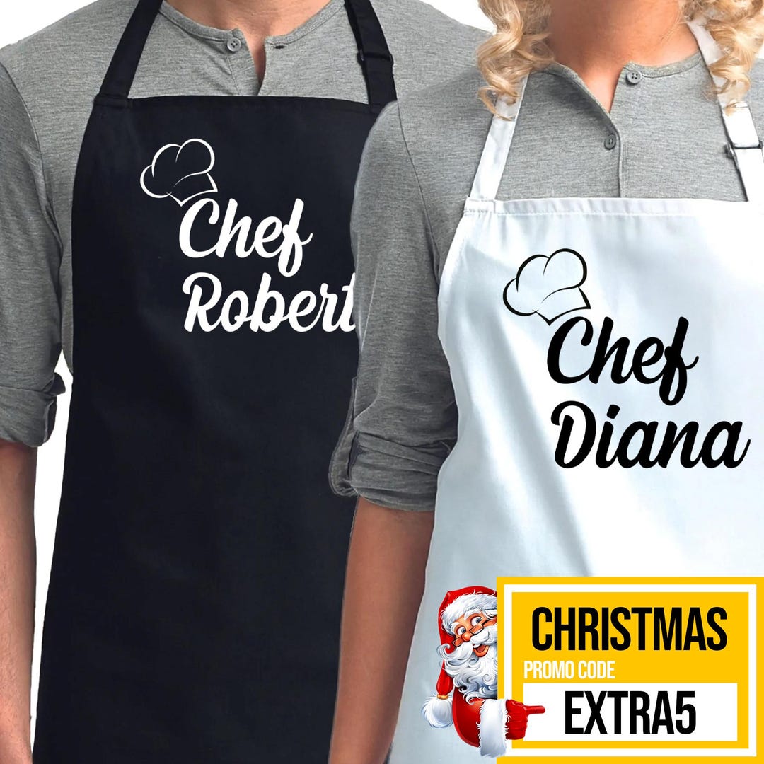 Chef Apron With Custom Name, Personalized Apron for Women, Chef Apron ...