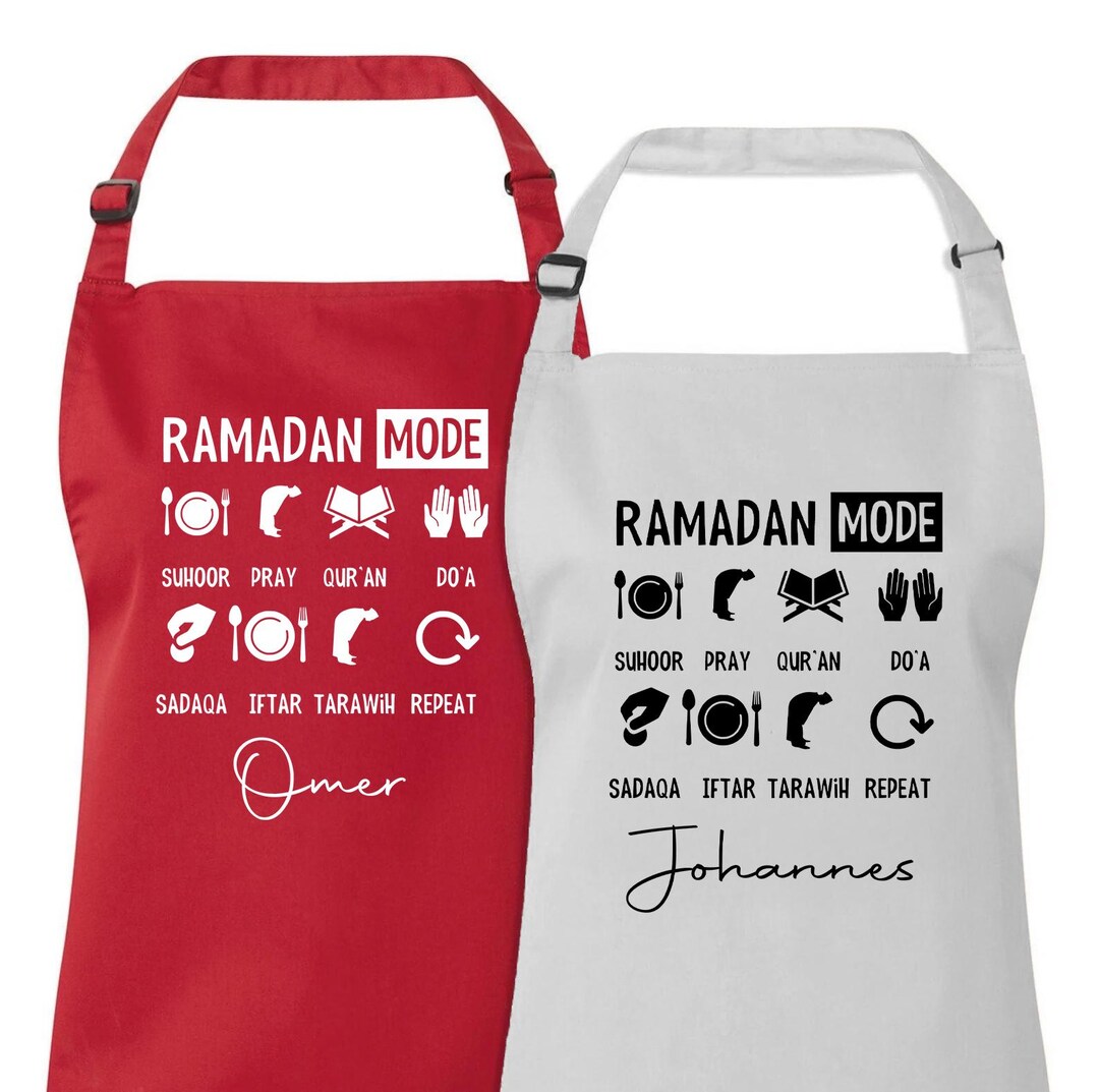 Personalized Ramadan Cooking Apron, Ramadan Mode on Apron, Family ...