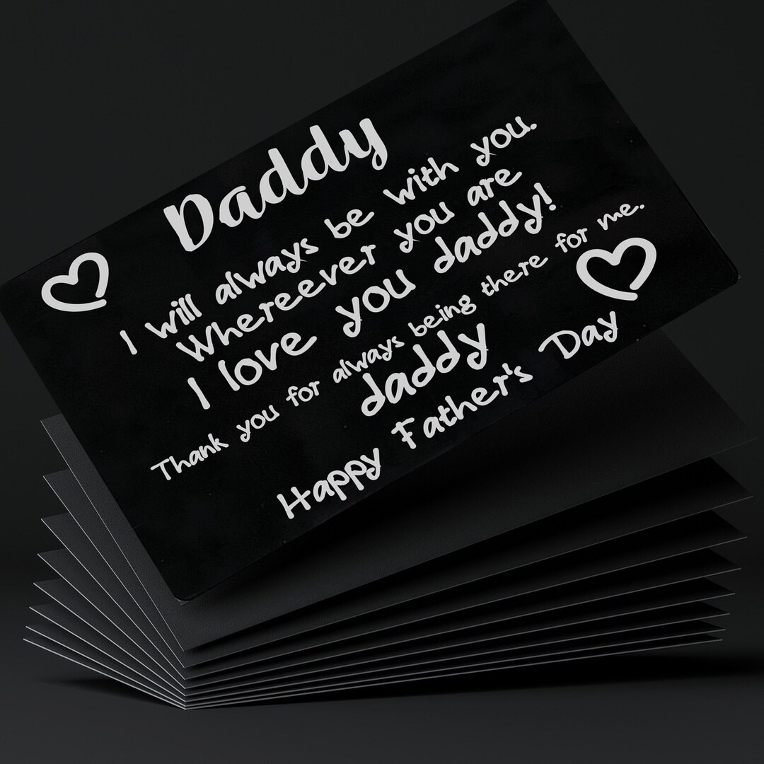 Personalized Wallet Card, Custom Wallet Card for Dad, Personalized ...