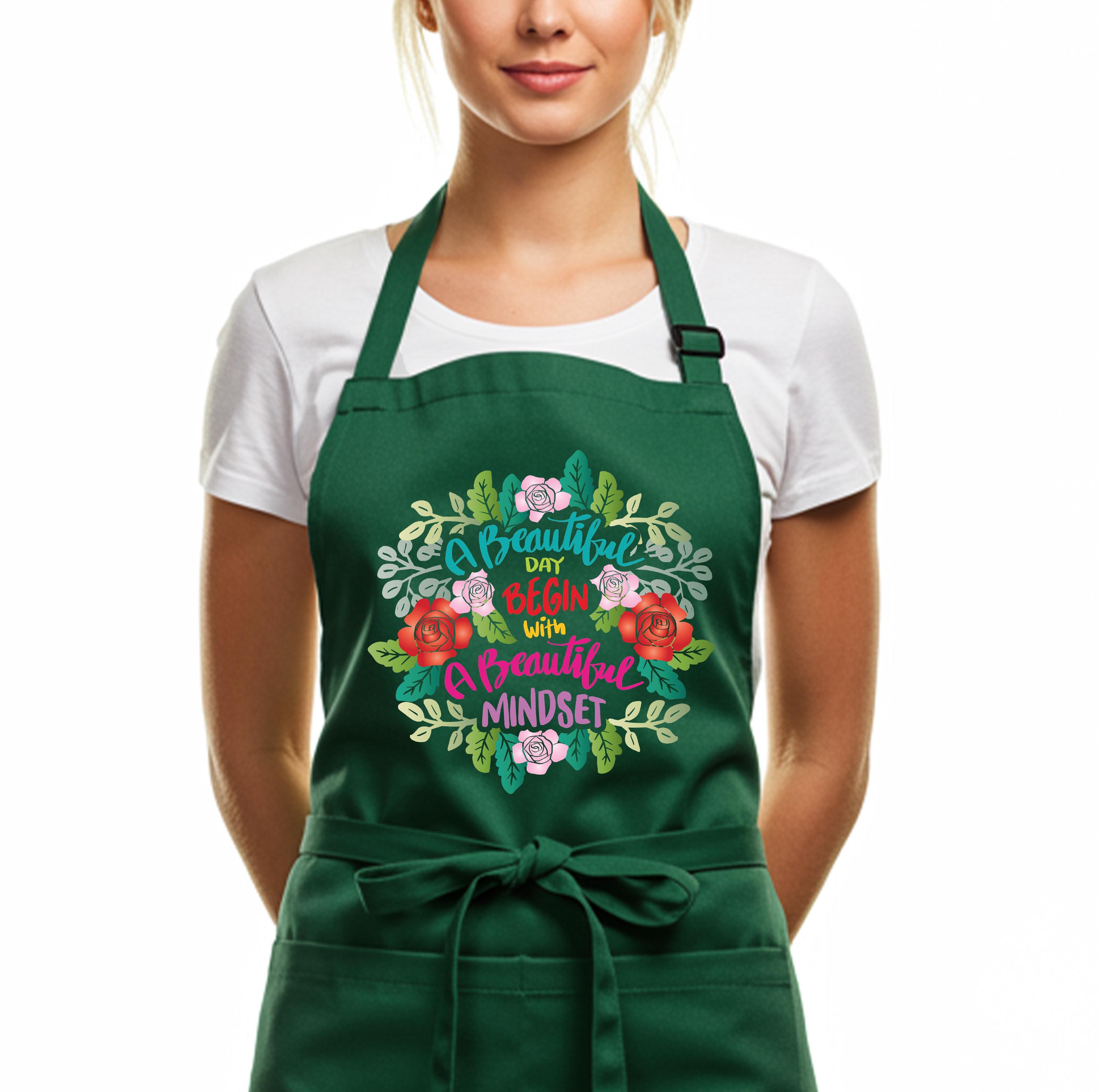 Floral Cooking Apron With Pockets: Adjustable Women's Kitchen Apron - Etsy