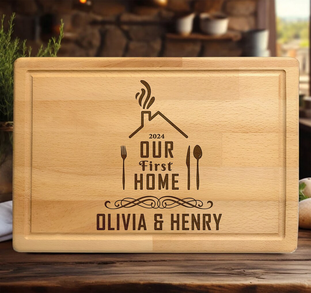 Our First Home Gift Cutting Board, Housewarming and Closing Present ...