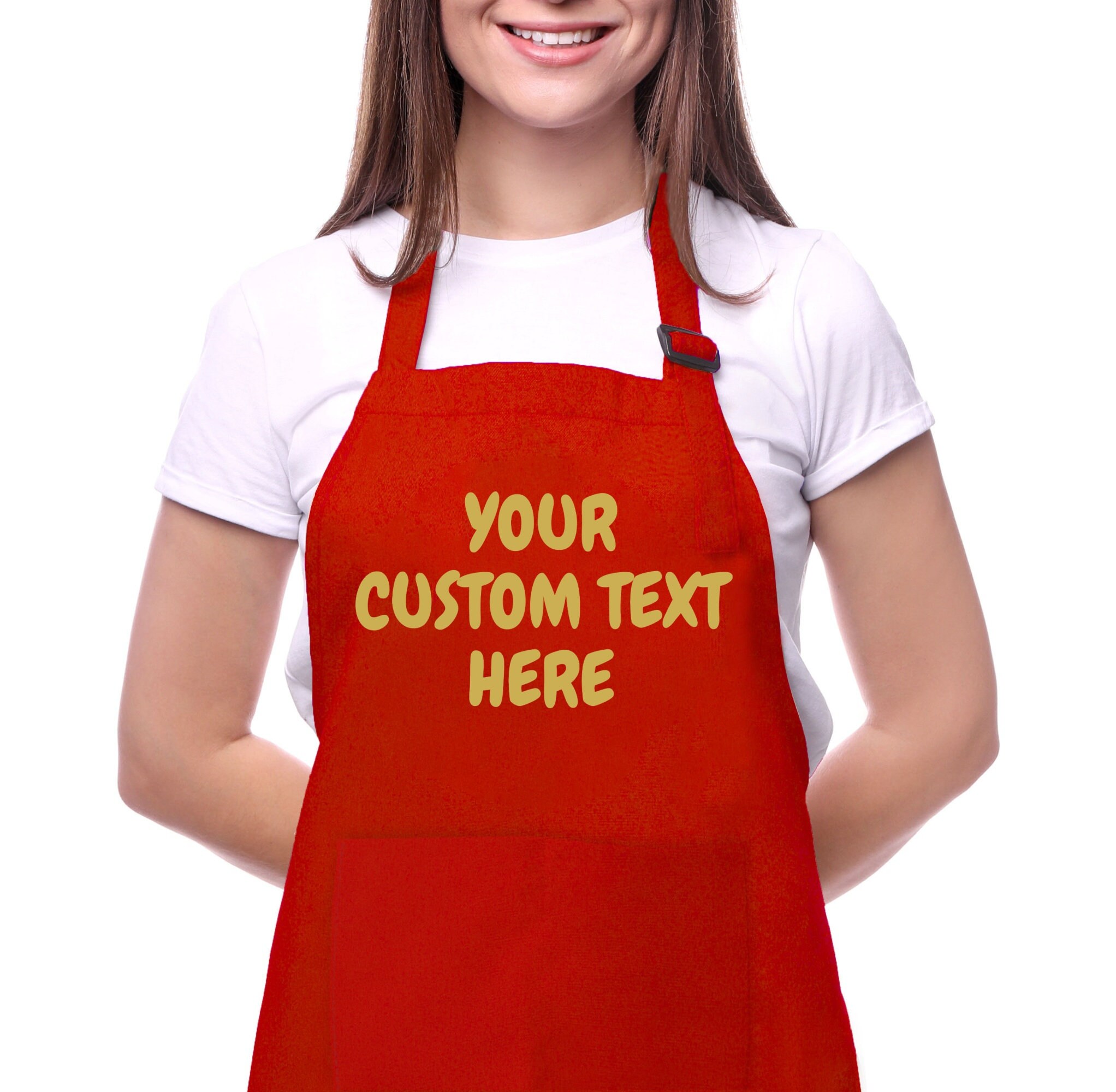 Personalized Apron, Unisex Apron, Custom Text Apron for Men Women, Chef ...
