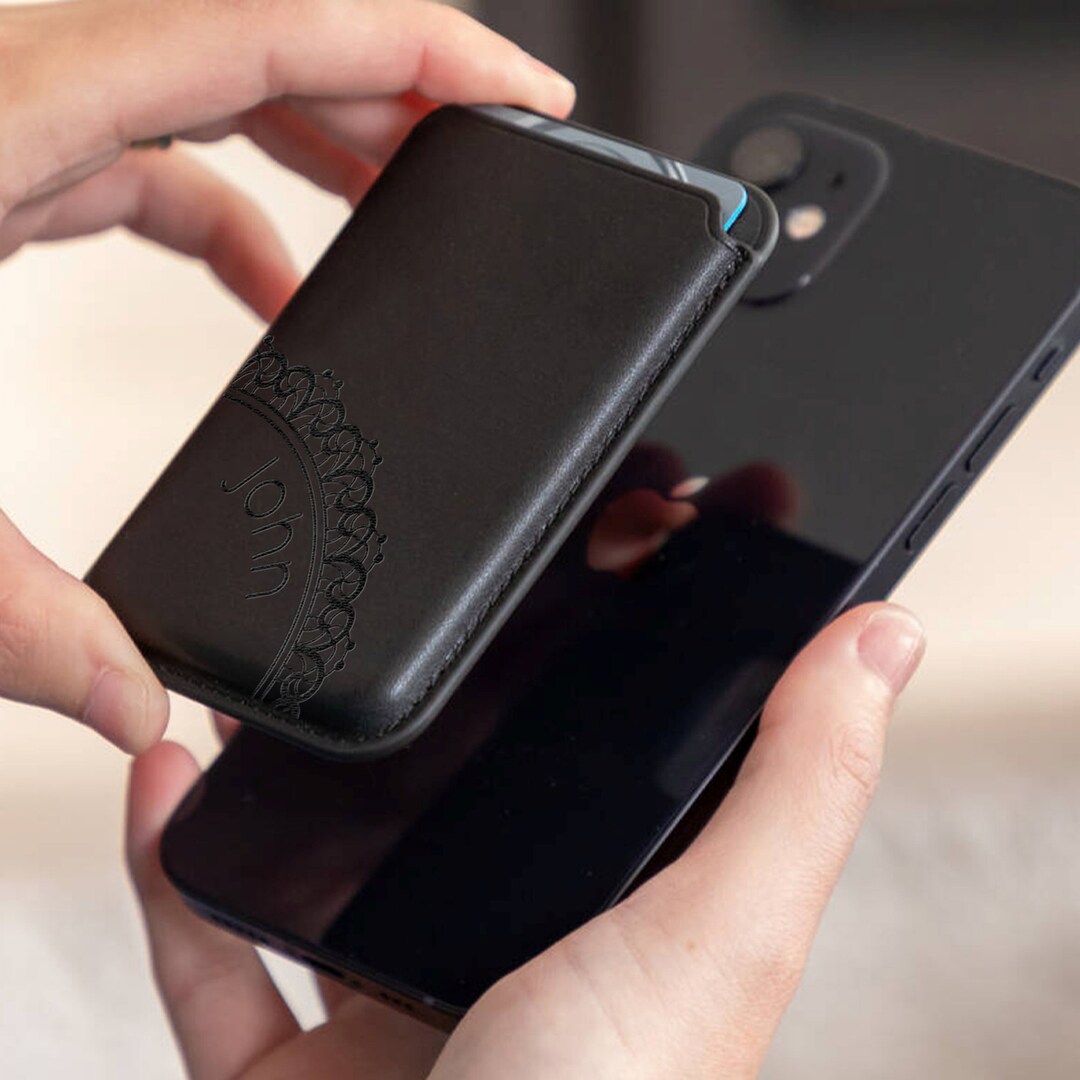 Custom iPhone Magsafe Wallet, Magsafe Leather Wallet for Iphone ...