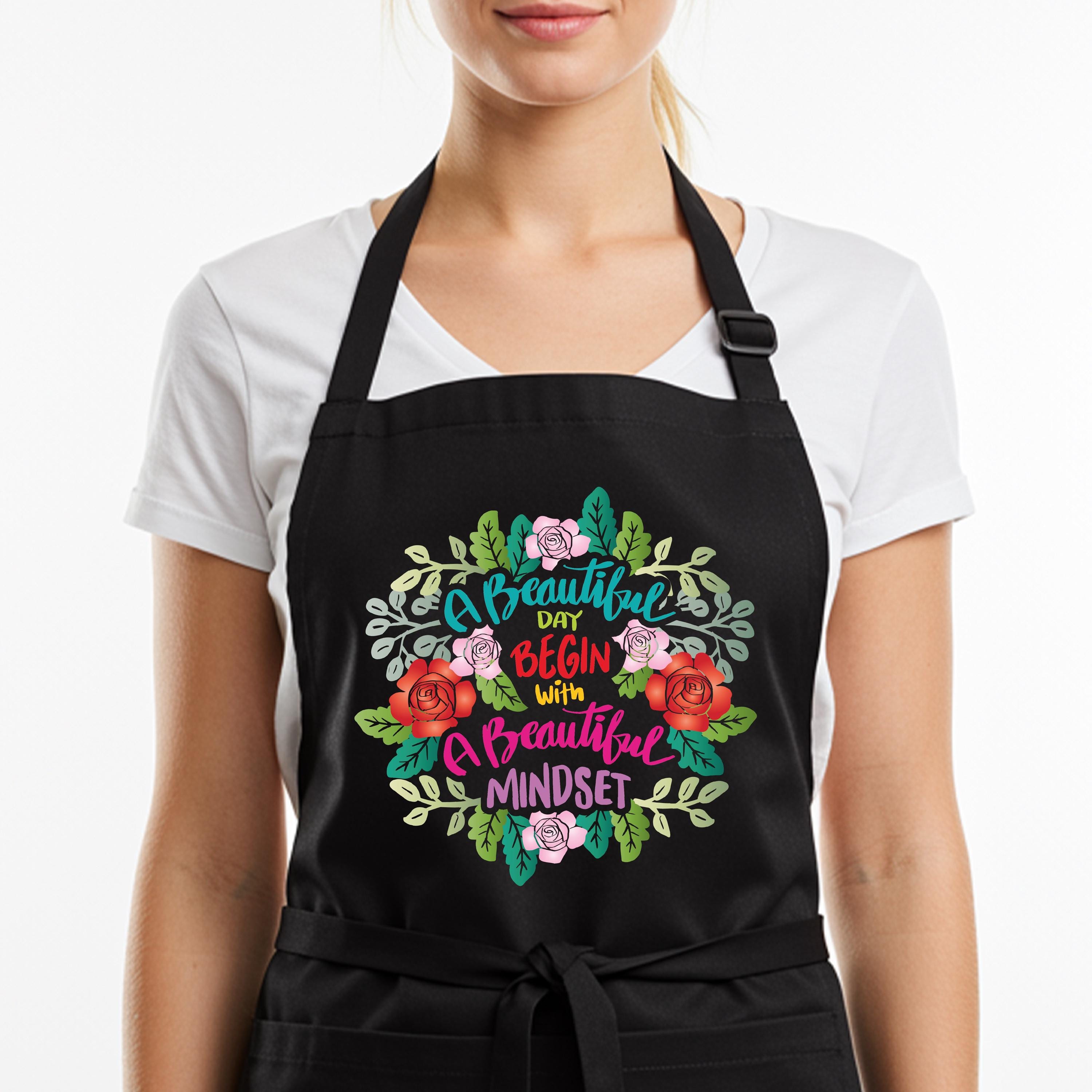 Floral Cooking Apron With Pockets: Adjustable Women's Kitchen Apron - Etsy