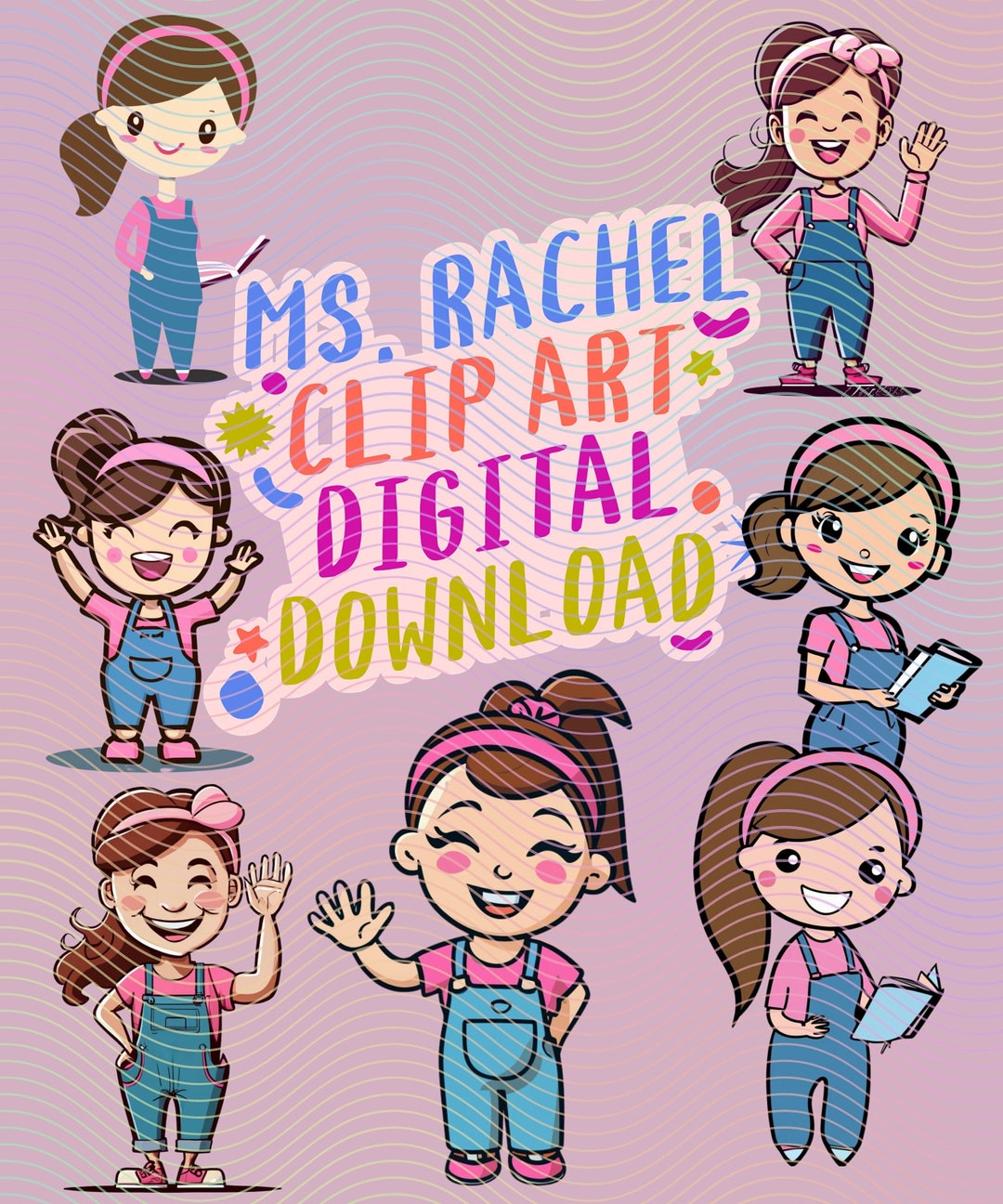 Ms. Rachel PNG Clip Art Bundle, 7 Original Images - Etsy