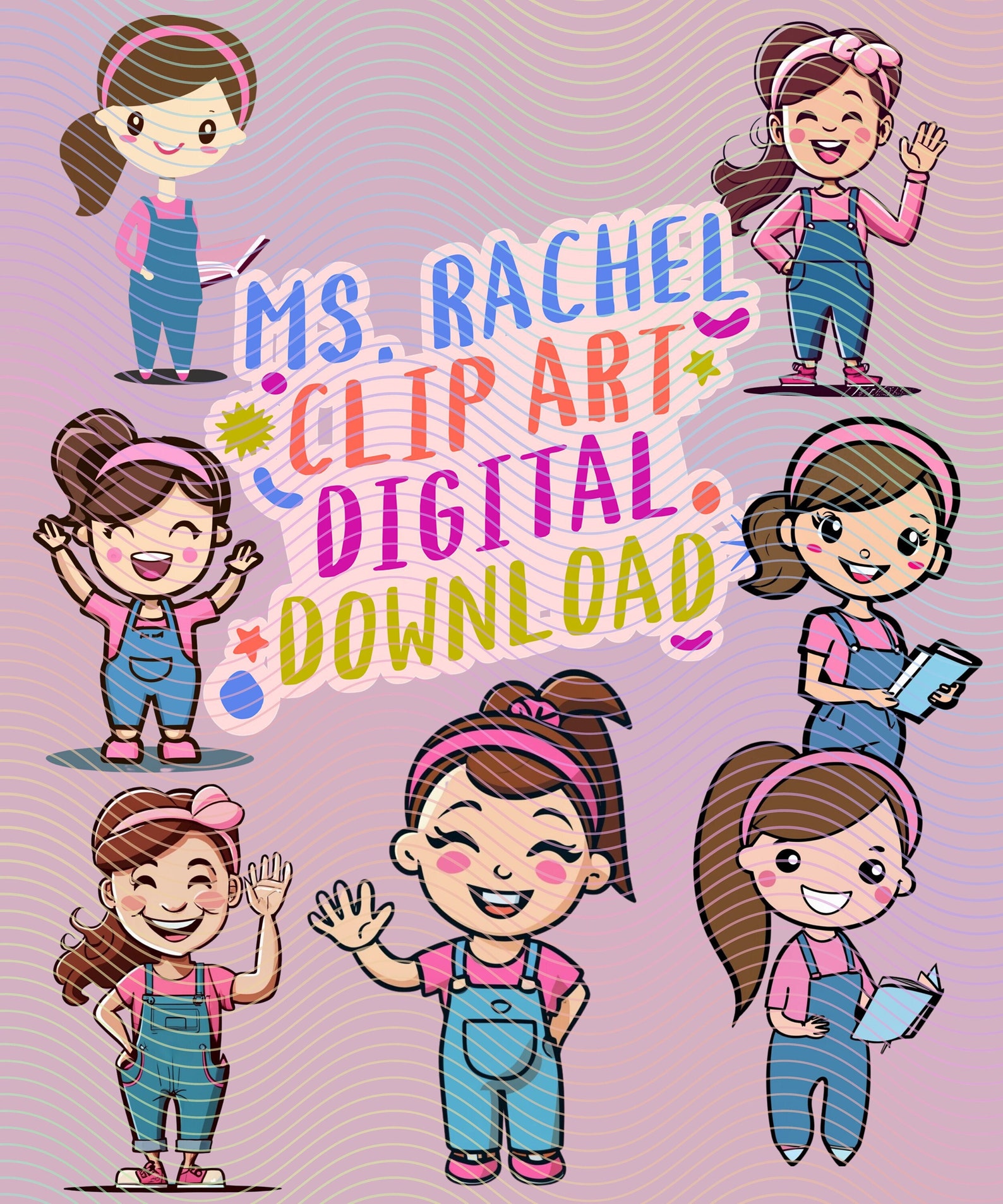 Ms. Rachel PNG Clip Art Bundle, 7 Original Images - Etsy