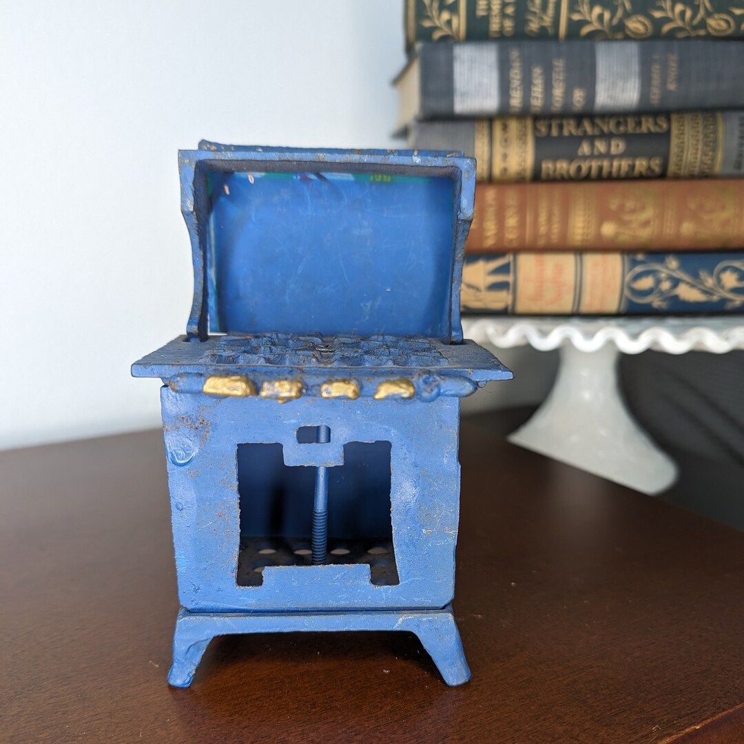 Miniature Cast Iron Blue Bird Toy Stove - Etsy