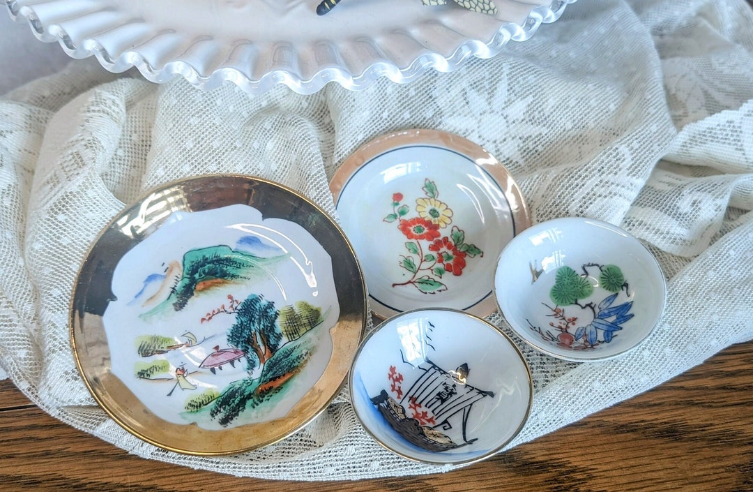 Japanese Sake Cups and Plate Collection - Etsy