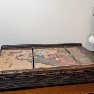 Vintage Original Raisinrak Van Houten's Cocoa Advertising Wood Plank ...