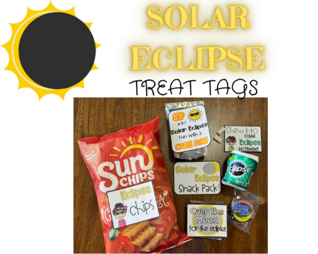 Solar Eclipse Treat Tags - Etsy