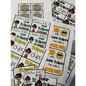 Solar Eclipse Treat Tags - Etsy