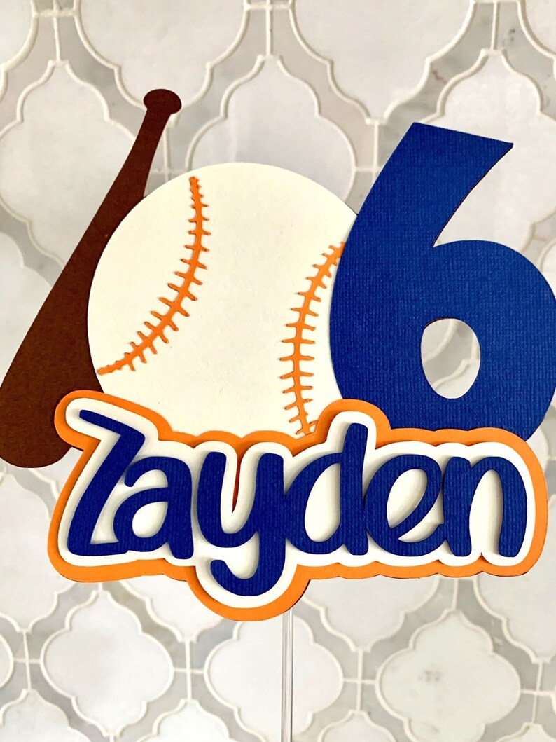 Baseball Cake Topper, Birthday Party, Custom MLB, NCAA Team Decoration ...