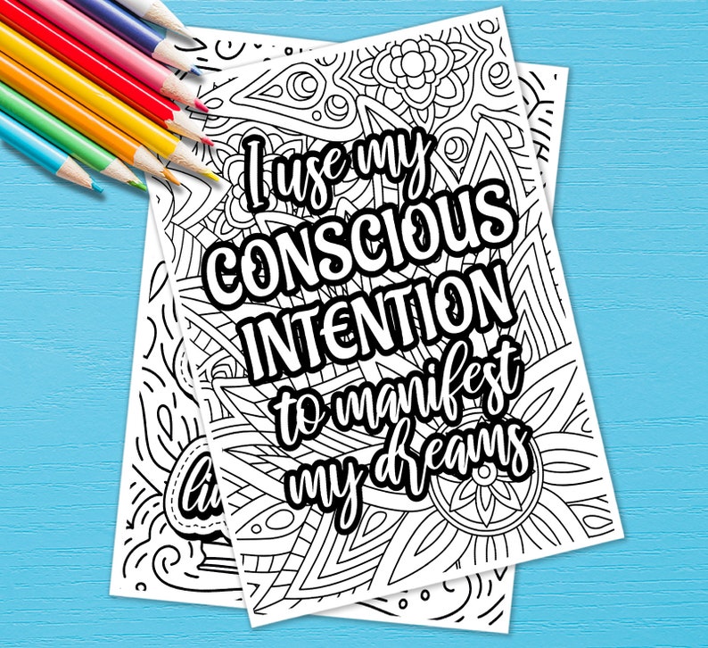 Instant Download! Motivational Quotes Coloring Pages - 3 Designs - One ...