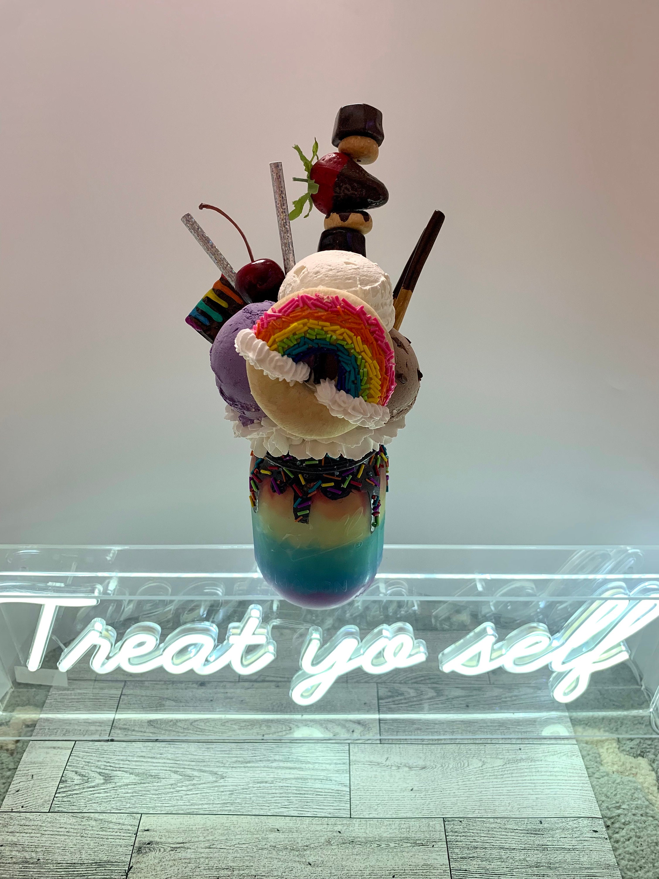 Rainbow Faux Milkshake Faux Freak Shake - Etsy