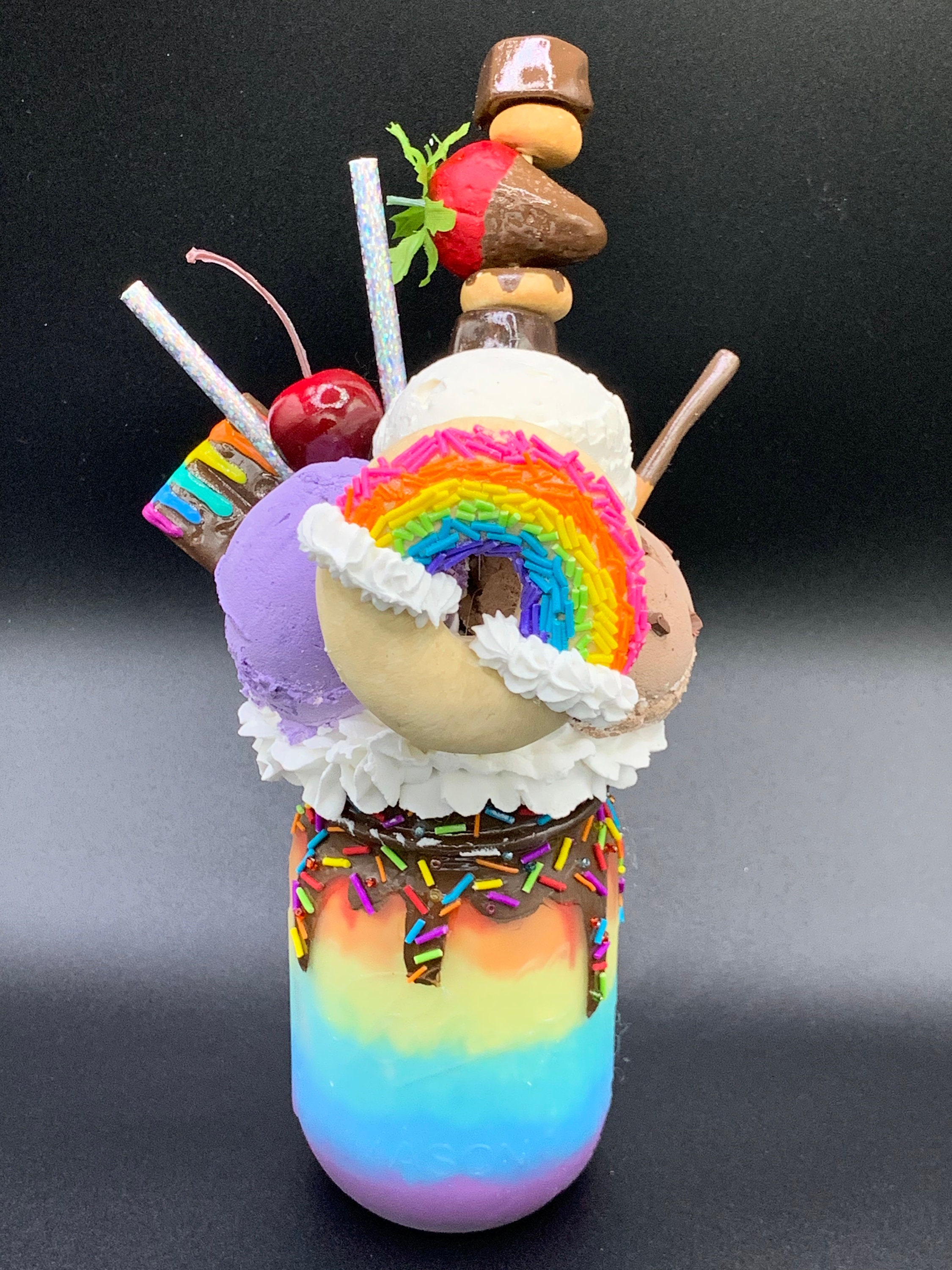 Rainbow Faux Milkshake Faux Freak Shake - Etsy
