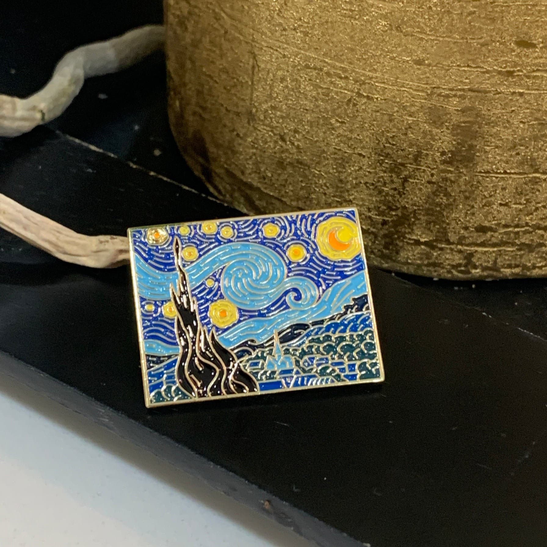Starry Night by Van Gogh Enamel Pin / Brooch / Lapel Pin / Fine Art - Etsy