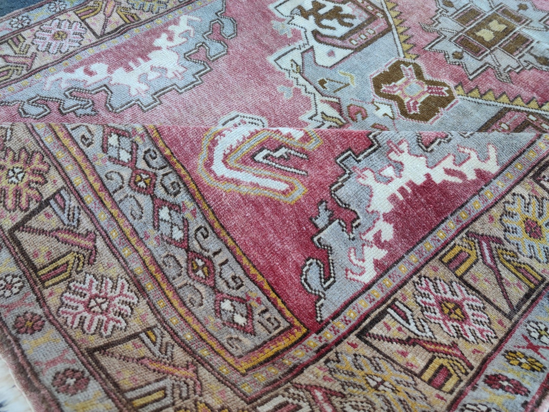 Boho Vintage Rug 4.5x8.5 Hand Woven Rustic Decor Area Rug - Etsy
