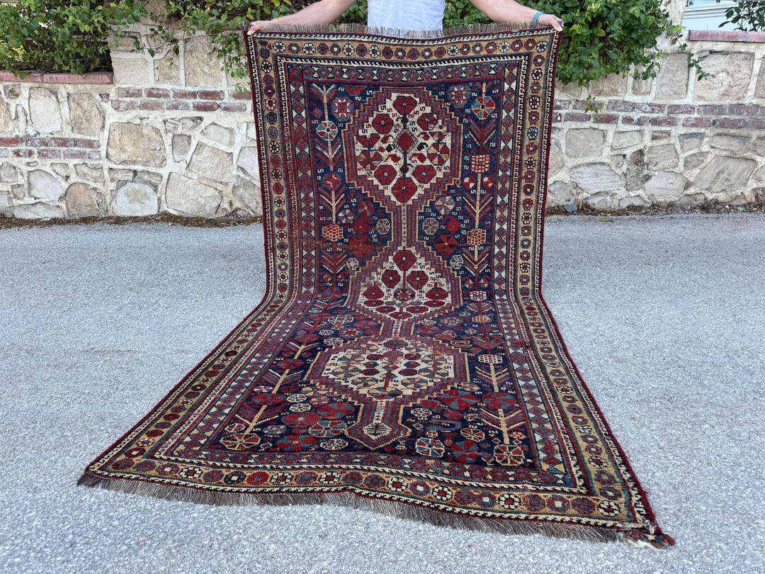 Antique Rug 4x8, Farmhouse Area Rug, Bohemian Rugs, Antiq Decor Rug ...