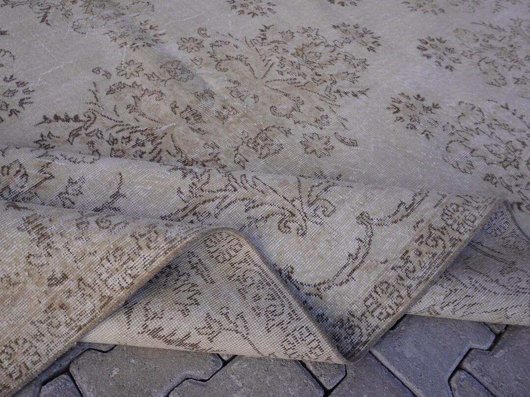 Vintage 7x11 Wool Rug, Hand Woven Rustic Rug, Turkish Area Rug ...