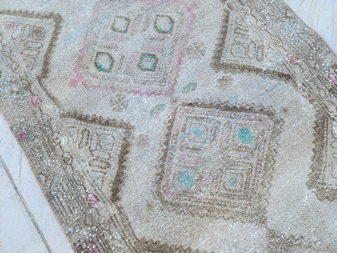 3x6 Runner Rug, Vintage Runner Rugs, Neutral Runner Rug, Hallway Runner ...