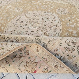 8x9 Neutral Rug, Vintage Oversize Rug, Square Rug, Bohem Decor Rug ...