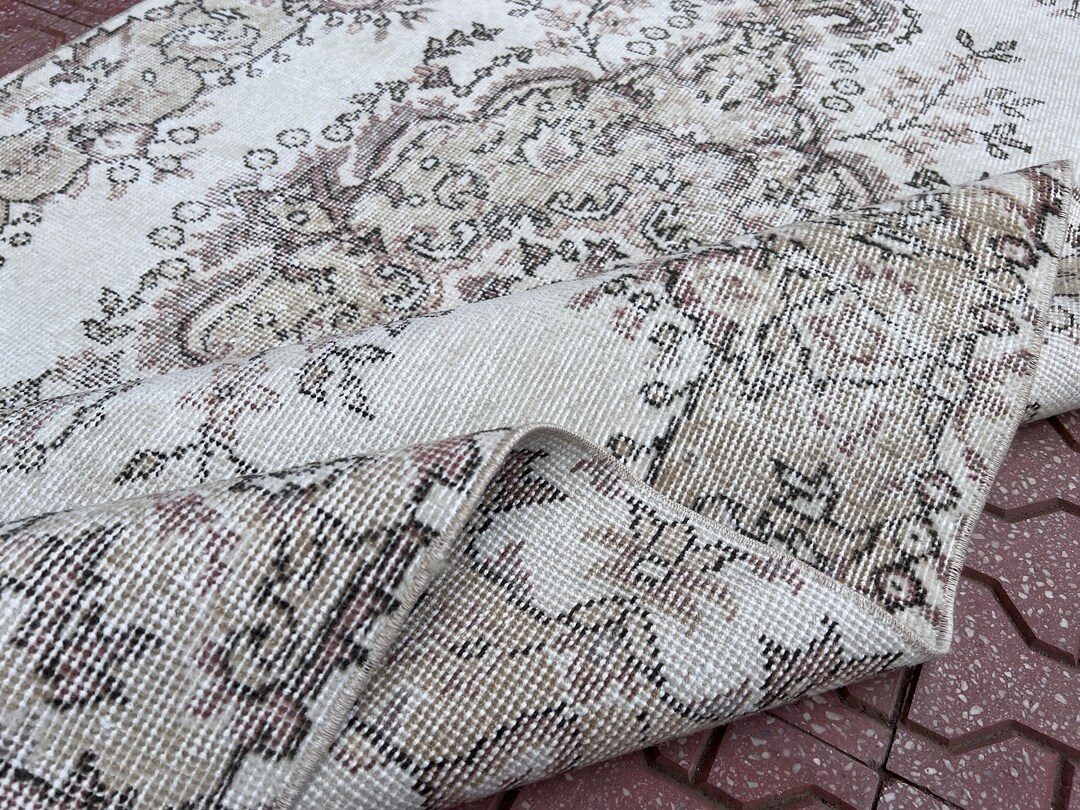 Neutral Small Rug 3x6- Hand Made Rug- Oushak Rug- Rugs for Living Room ...