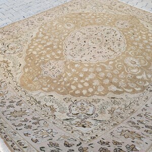 8x9 Neutral Rug, Vintage Oversize Rug, Square Rug, Bohem Decor Rug ...