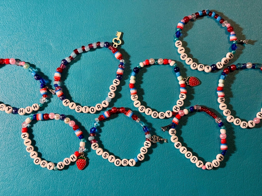 RWRB “history Huh” Red White Royal Blue Friendship Bracelet Beaded - Etsy