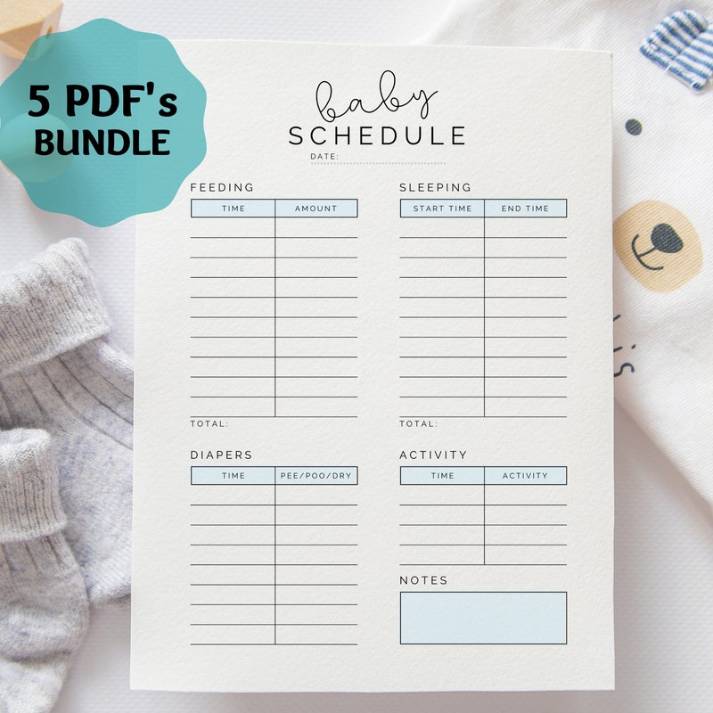 Baby Schedule - Etsy