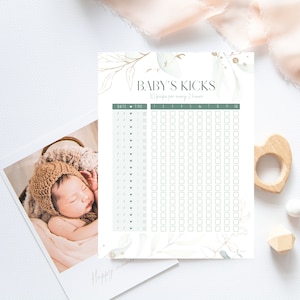 Kick Count Chart, Baby Kick Planner, Fetal Movement Tracker, Printable ...
