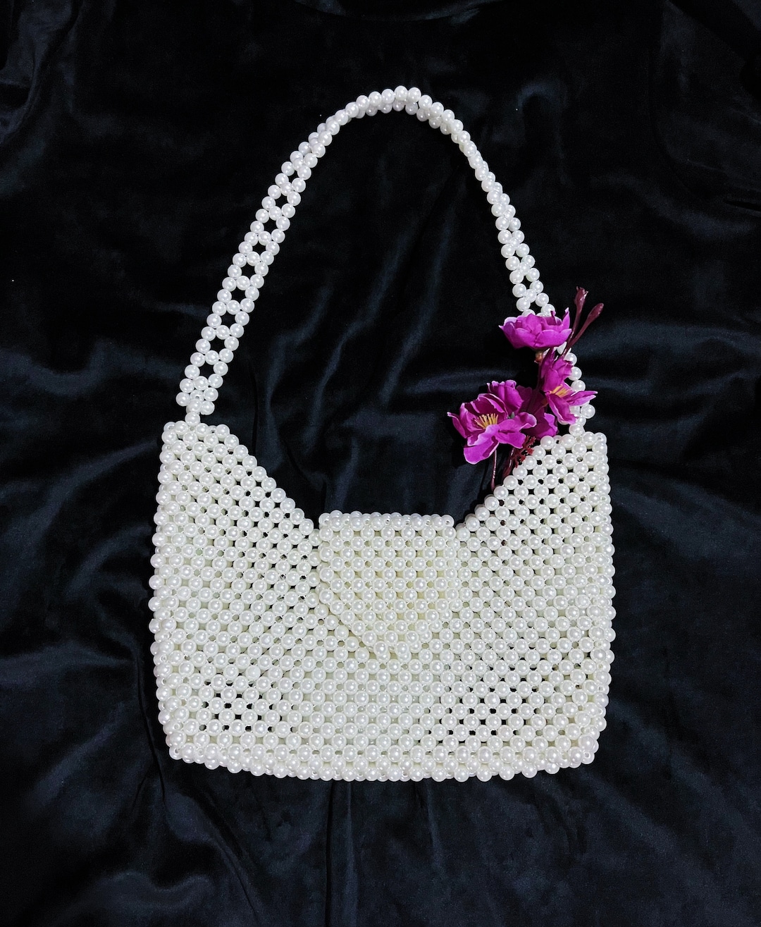 Handmade Pearl Beaded Bag, Wedding Bridal Purse - Etsy