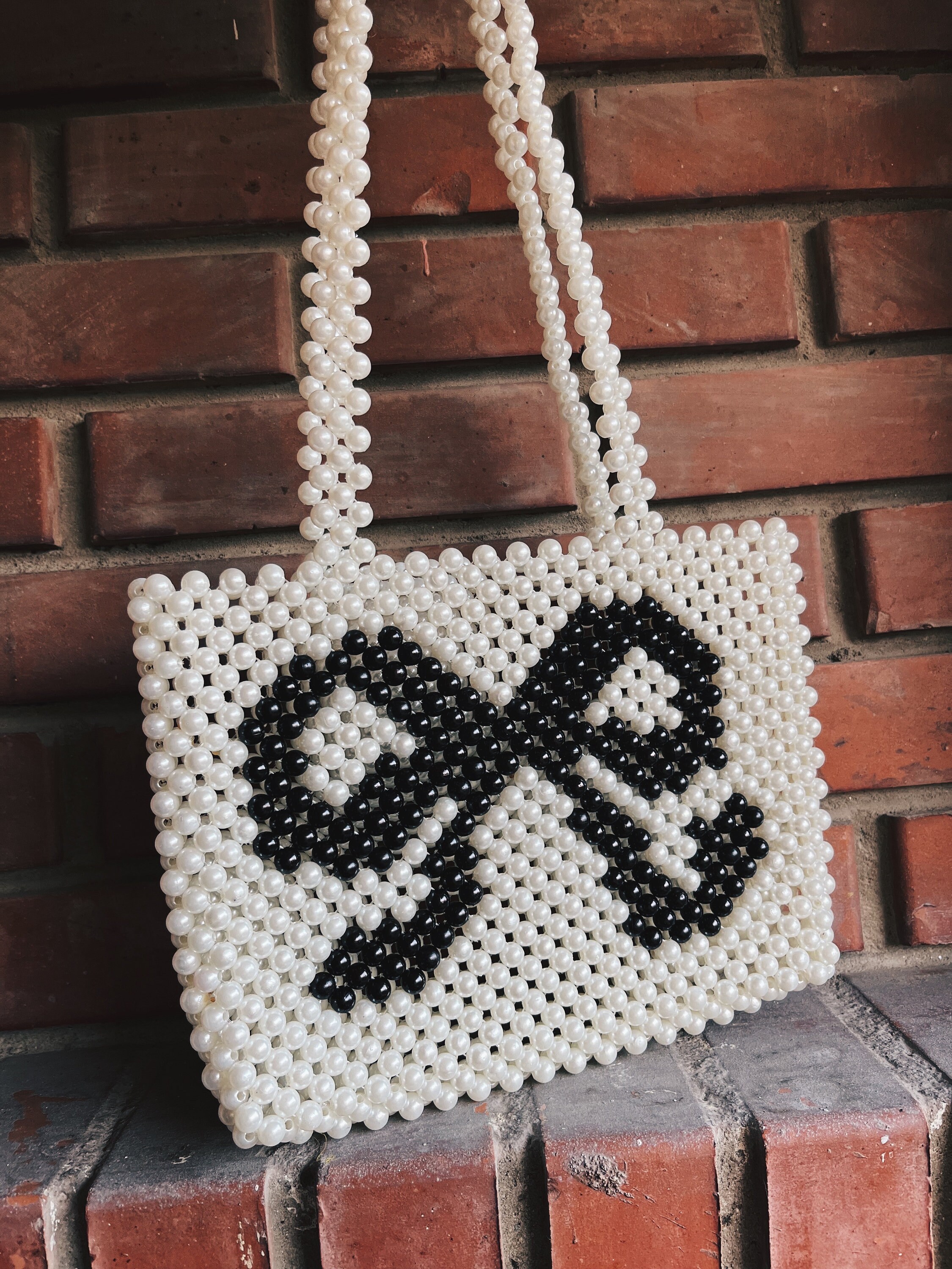 Pearl Bead Bag, Bow Bead Bag,pearl Bag, White Evening Bag, Wedding Bag ...