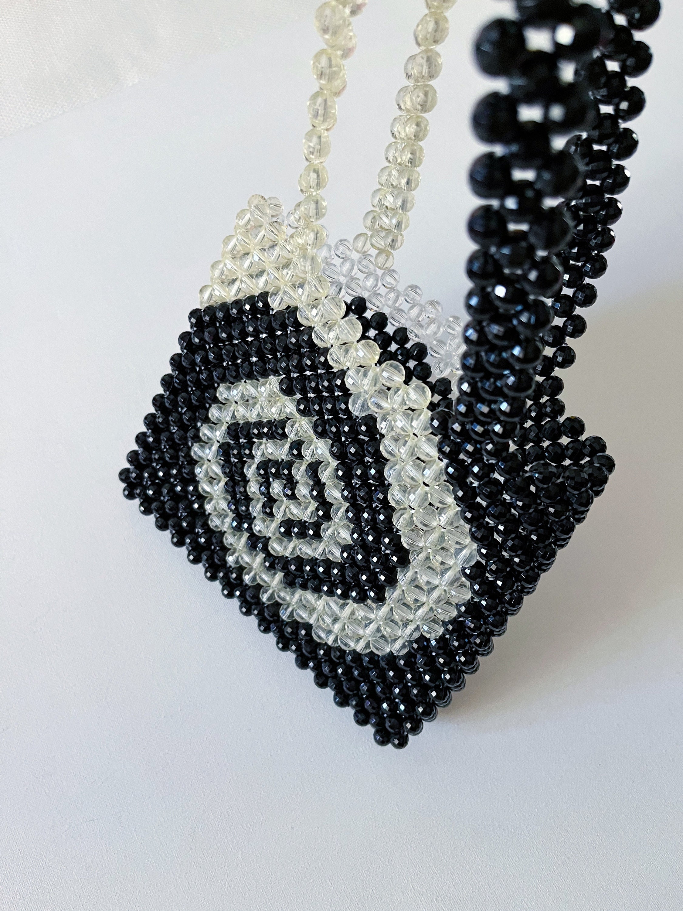 Spiral Beaded Bag, Beaded Bag,crystal Spiral Bead Bag, Bead Shoulder ...