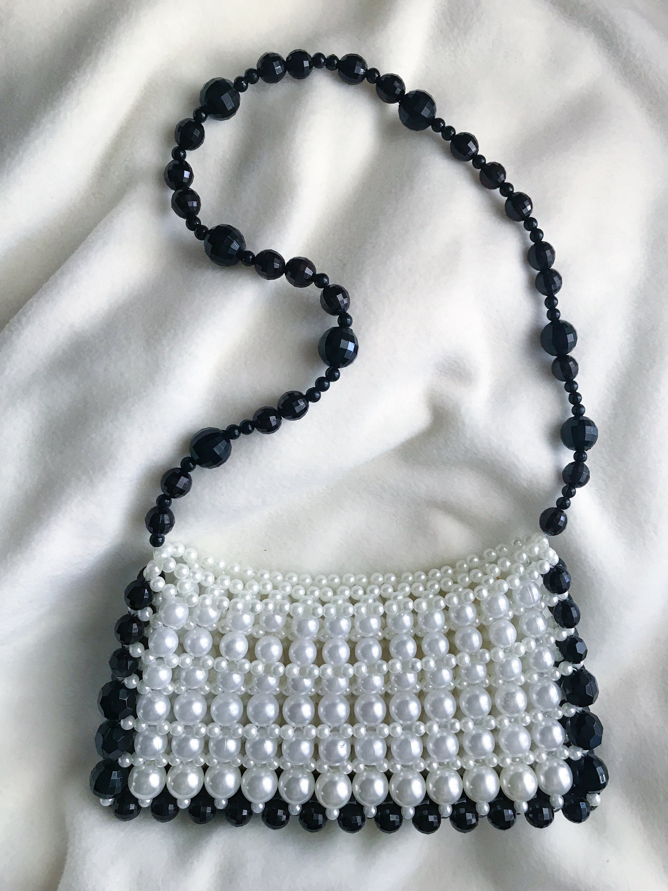 Pearl Bead Bag Pearl Purse Pearl Bag White Evening Bag - Etsy