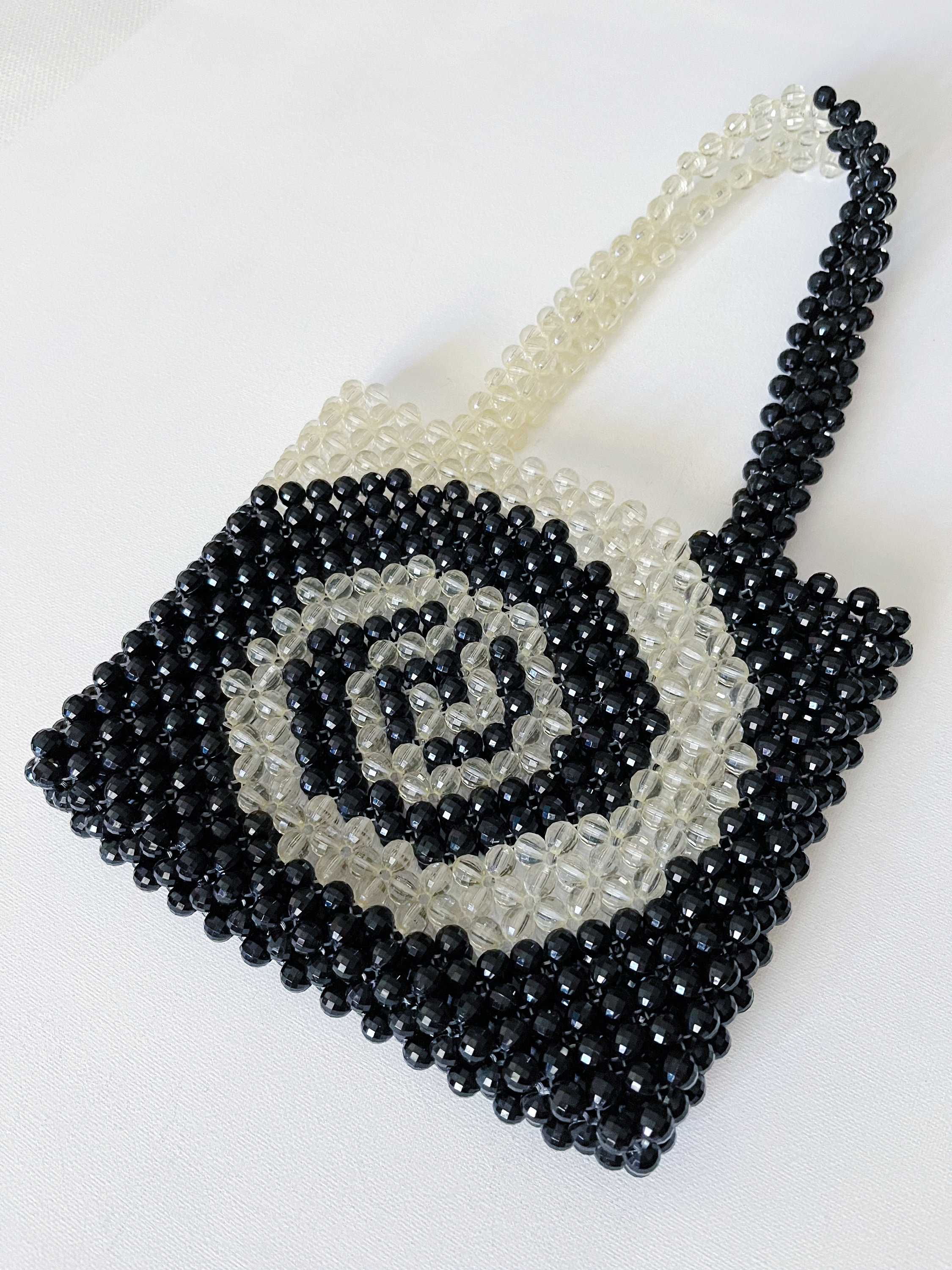 Spiral Beaded Bag, Beaded Bag,crystal Spiral Bead Bag, Bead Shoulder ...